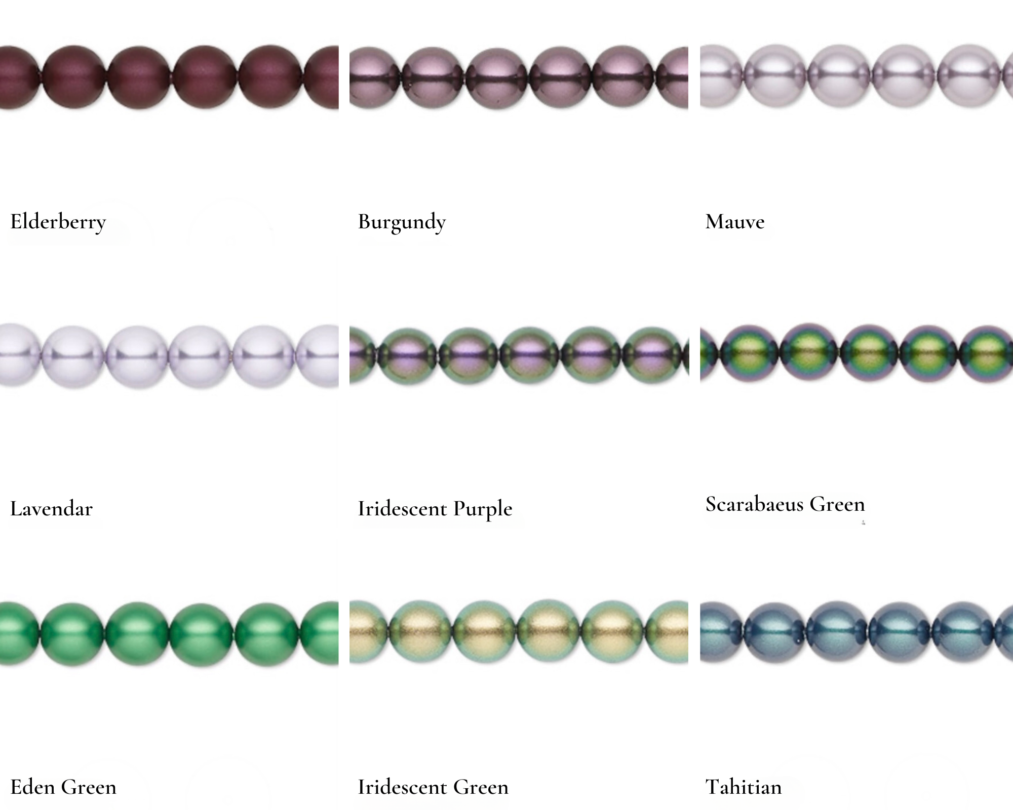 Color Charts – Your Custom Rosary