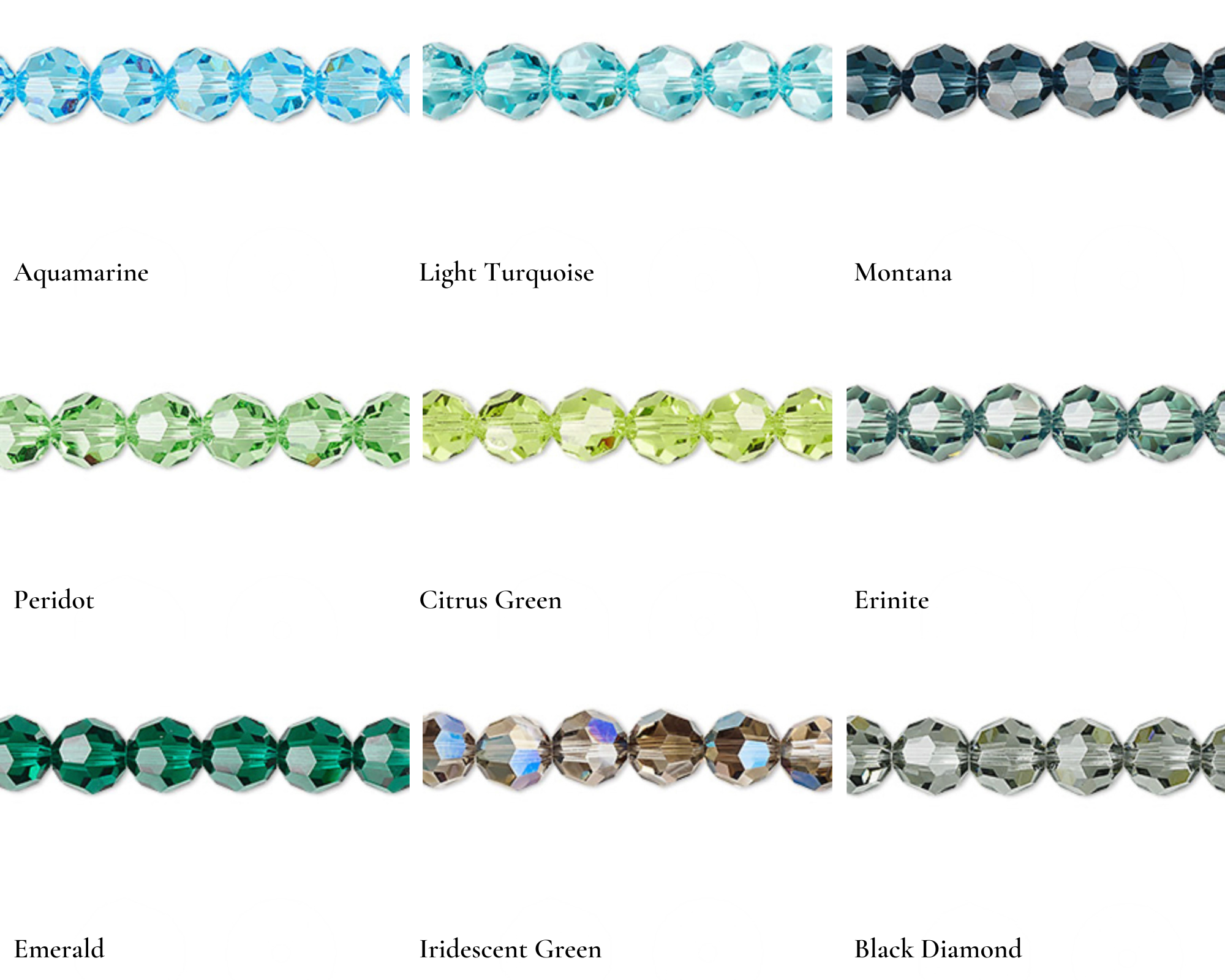 Color Charts – Your Custom Rosary